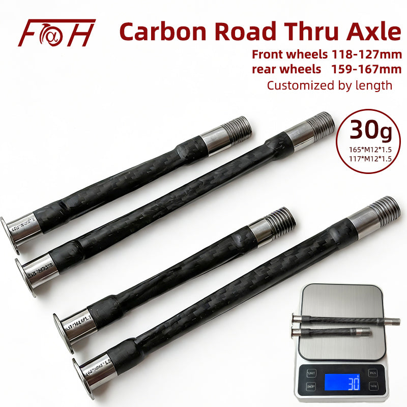 Carbon Thru Axle Road Bicycle Wheel Axle Custom sizes – Carbon spokes ...